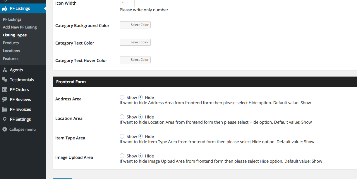 How Can I Hide Location Taxonomy From Frontend Form Pointfinder Documentation